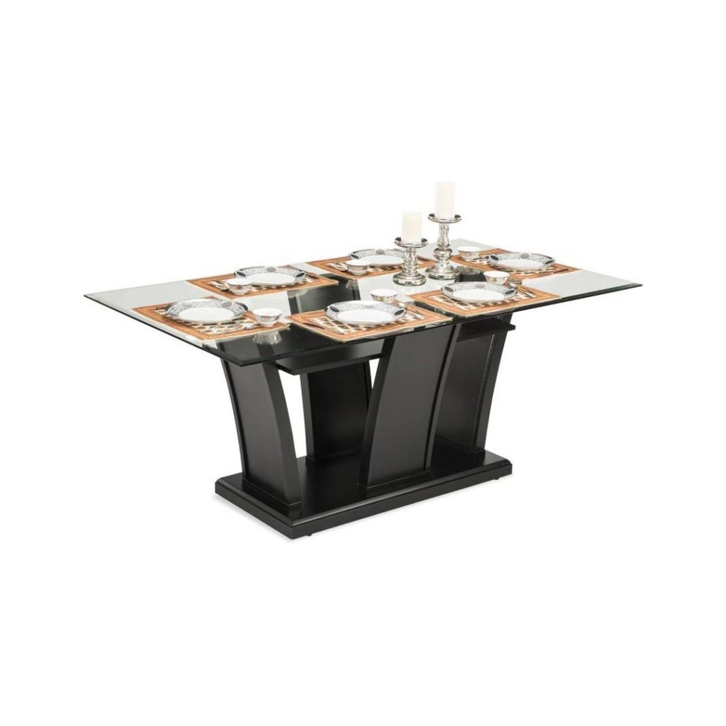 GoRevizon FRASER Glass Dining Table Set | GoRevizon