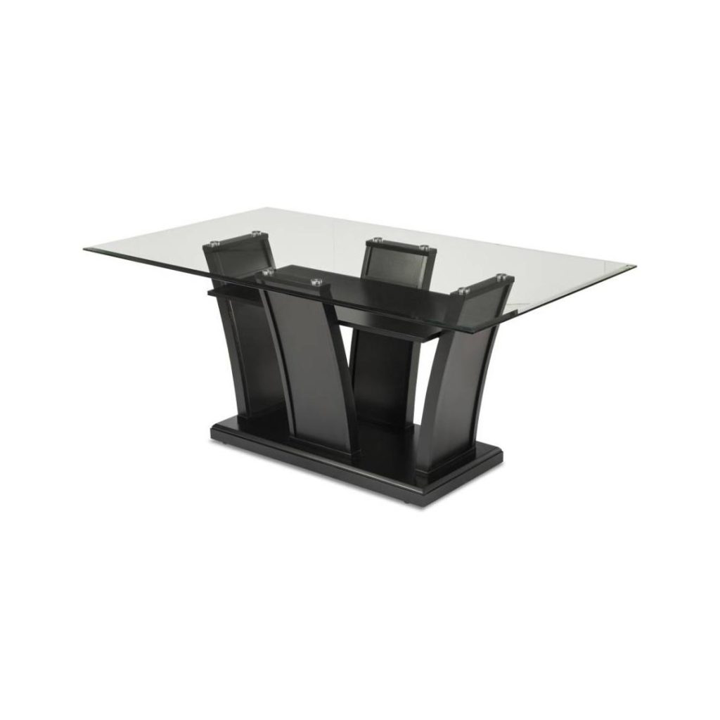 GoRevizon FRASER Glass Dining Table Set | GoRevizon